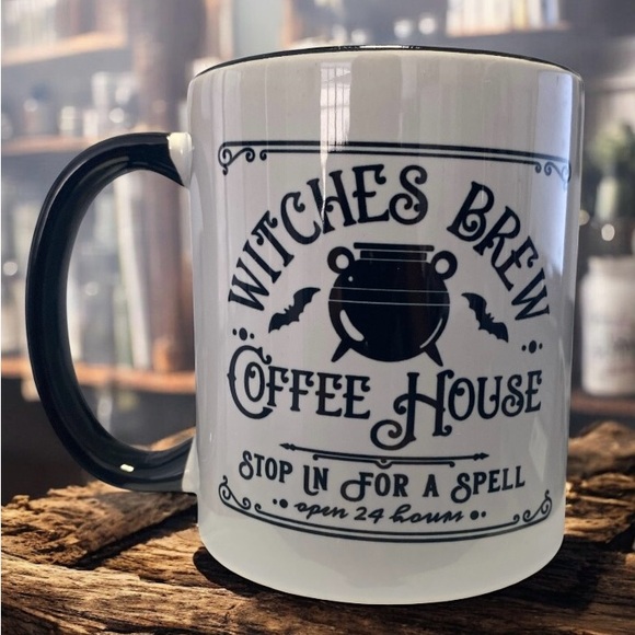 Kitchen | Witches Brew Coffee House Mug Black And White | Poshmark
